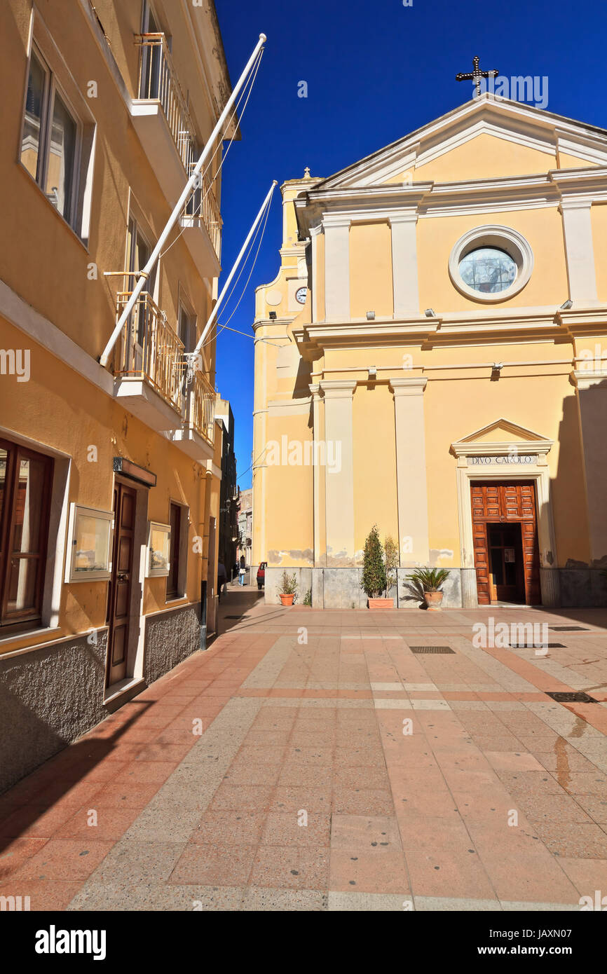 Saint Carl church in Carloforte, Sardinia, Italy Stock Photo - Alamy