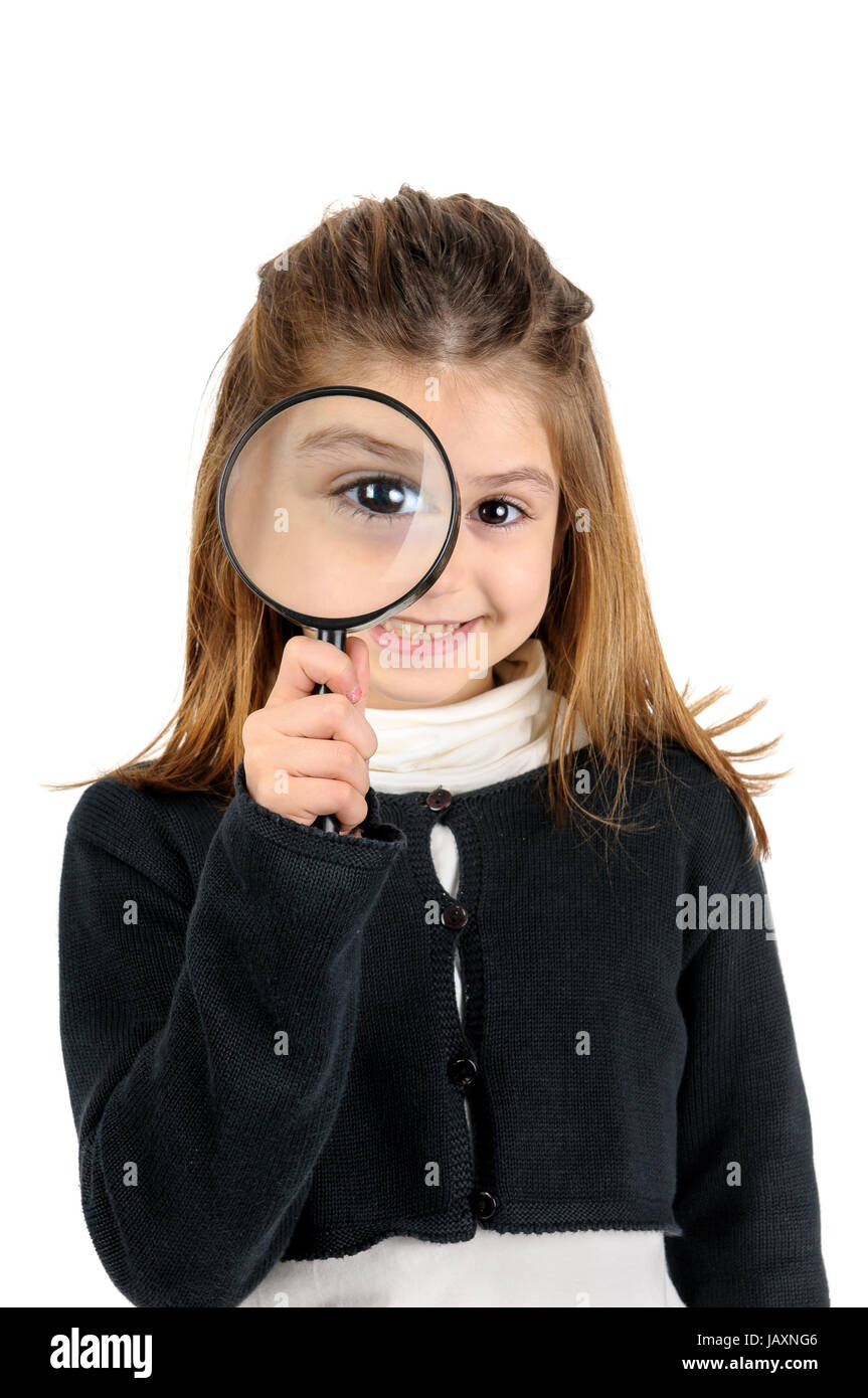 Magnifying glass over eye hi-res stock photography and images - Alamy