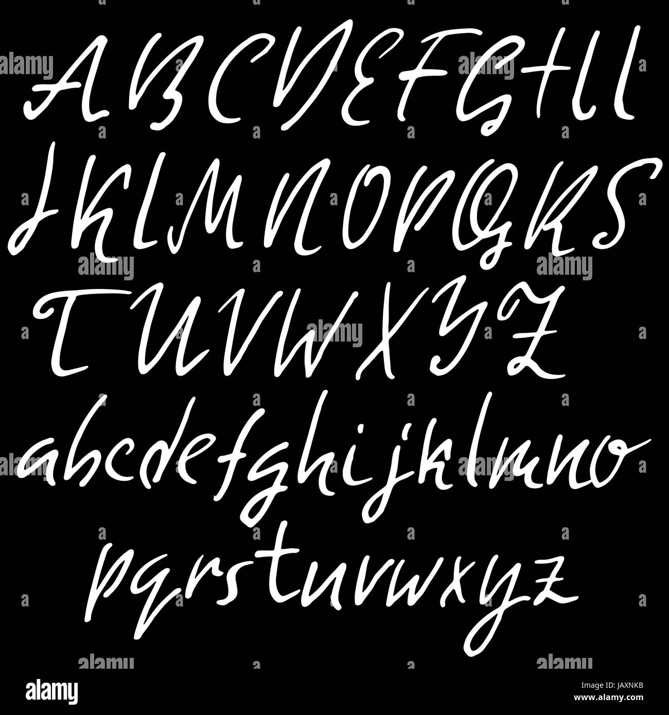 Hand drawn elegant calligraphy font. Modern brush lettering. Grunge ...