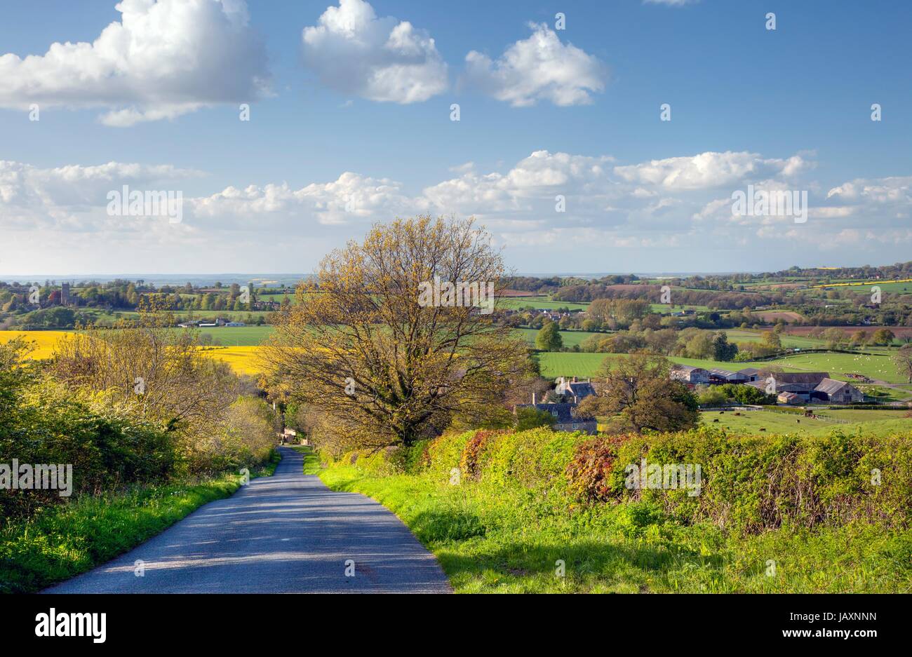 Looking towards the small Cotswold village of Broad Campden ...