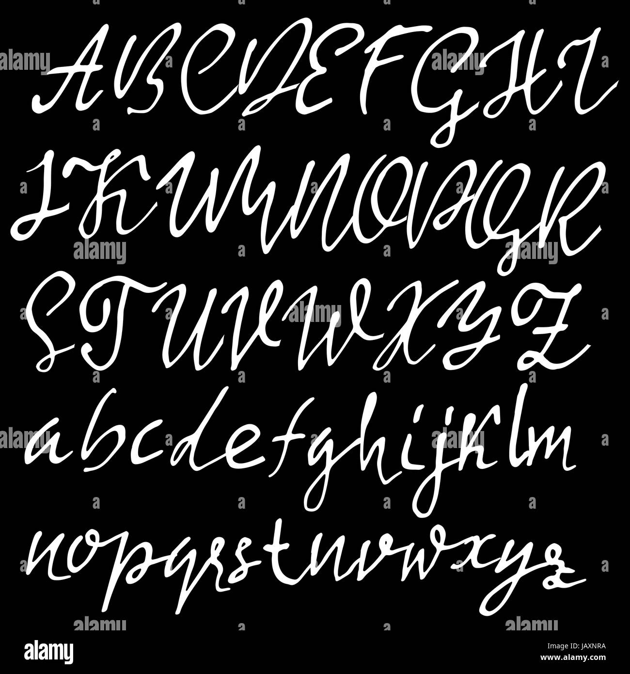 Hand drawn elegant calligraphy font. Modern brush lettering. Grunge ...