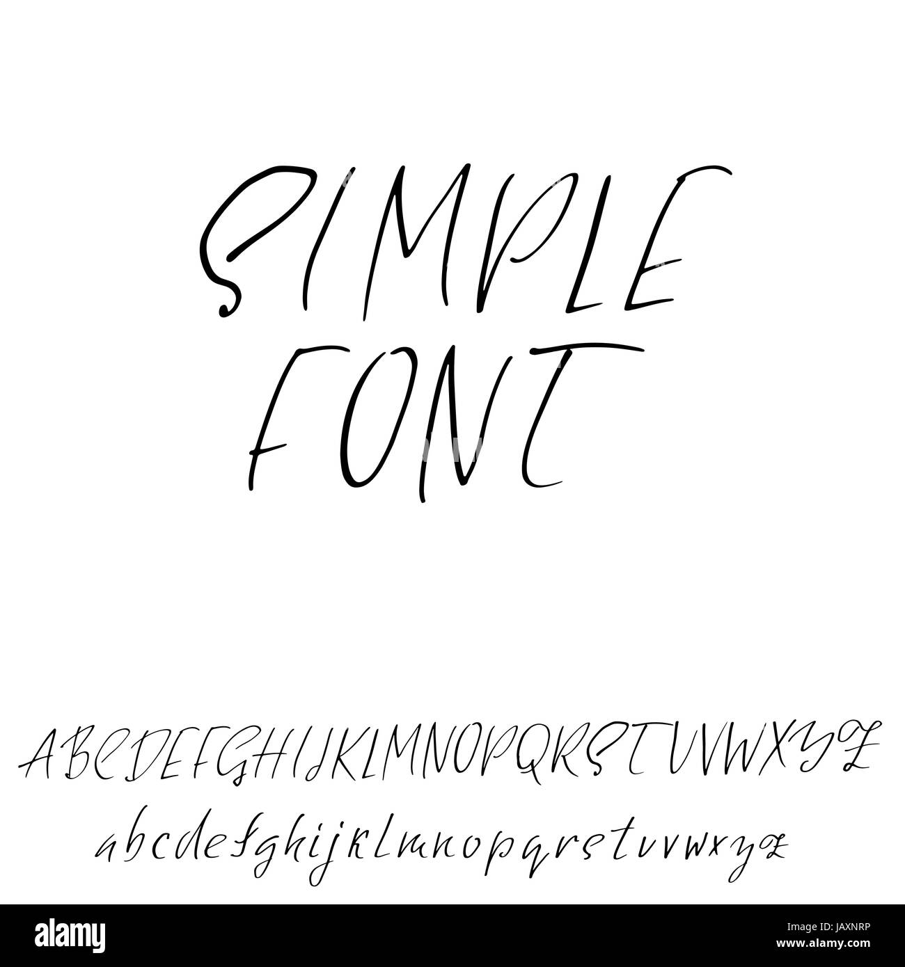 Hand drawn elegant calligraphy font. Modern brush lettering. Grunge ...