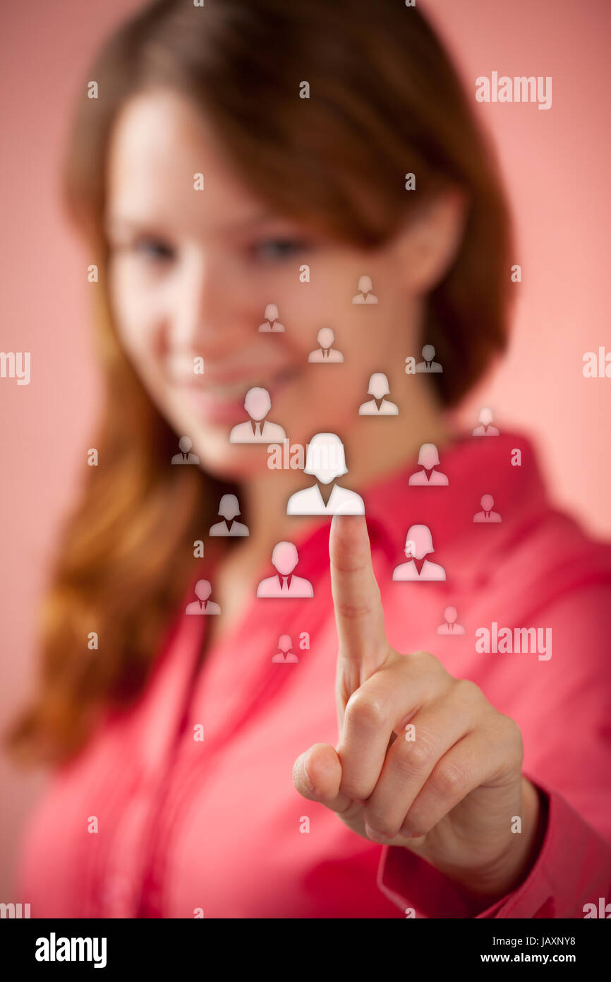 Young human resources officer (HR) choose woman employee standing out ...