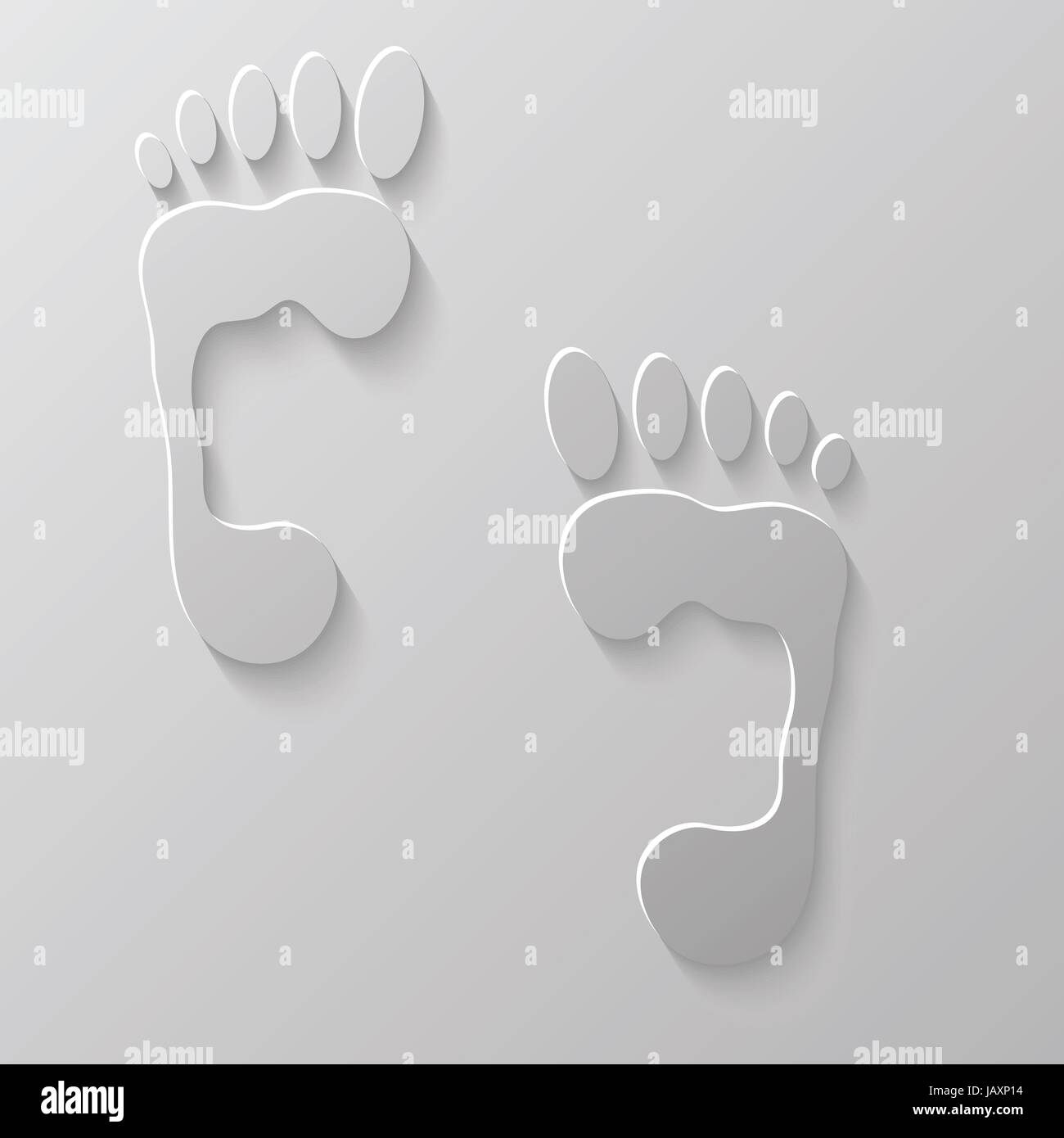 illustration with footprint on grey background for your design Stock ...