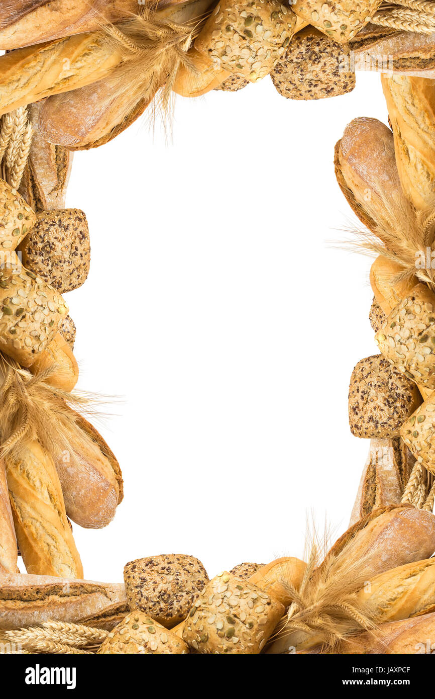 A frame made of bread with a large copy space for your text Stock Photo ...