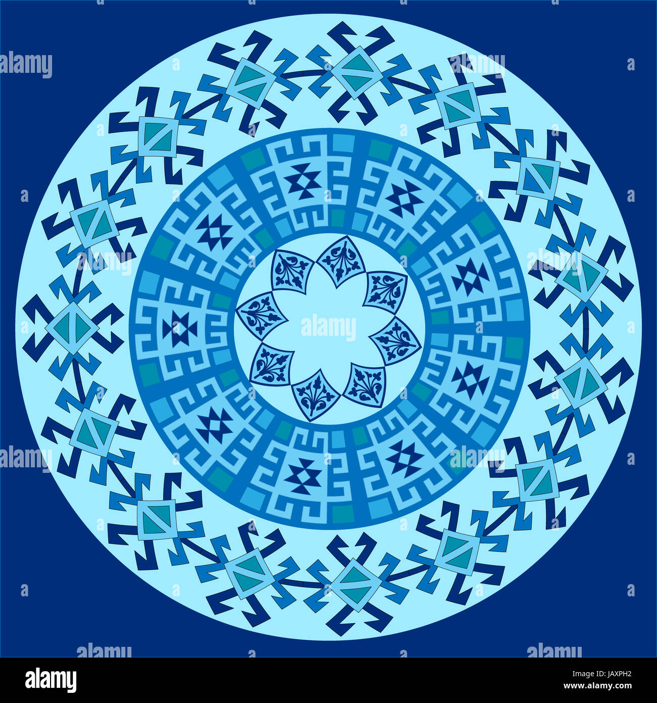 blue series is designed using the old patterns anatolia Stock Photo - Alamy