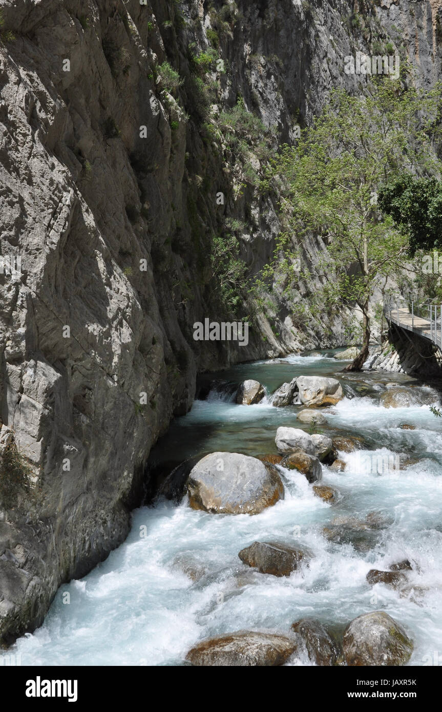 wasserfall, canyon,klamm, schlucht, kaskade, stromschnelle, türkei ...