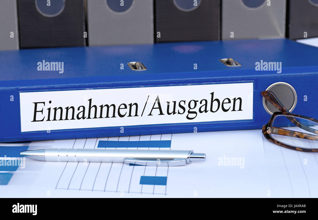 Einnahmen und Ausgaben Stock Photo - Alamy