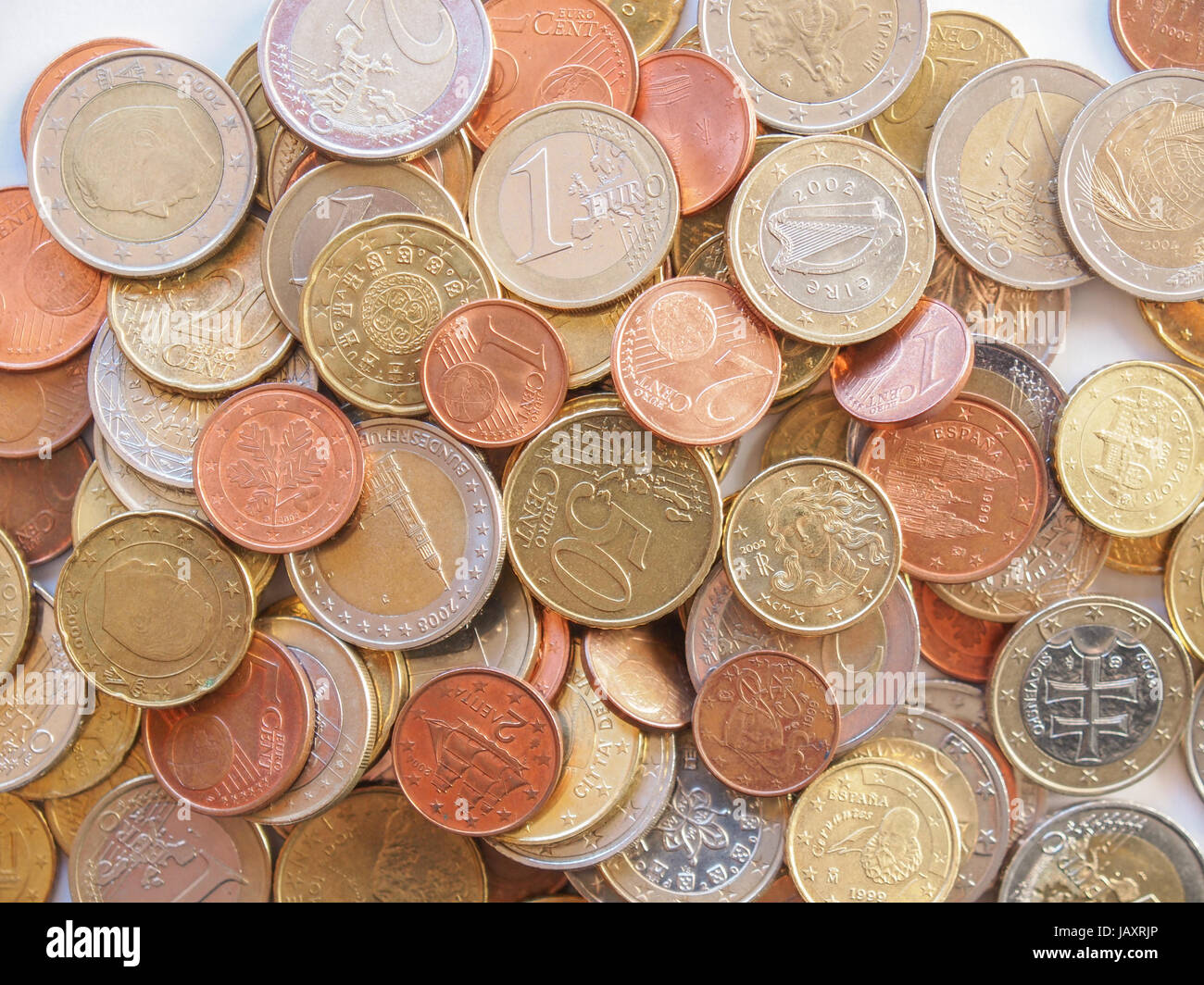 Euro coins currency of the European union Stock Photo - Alamy