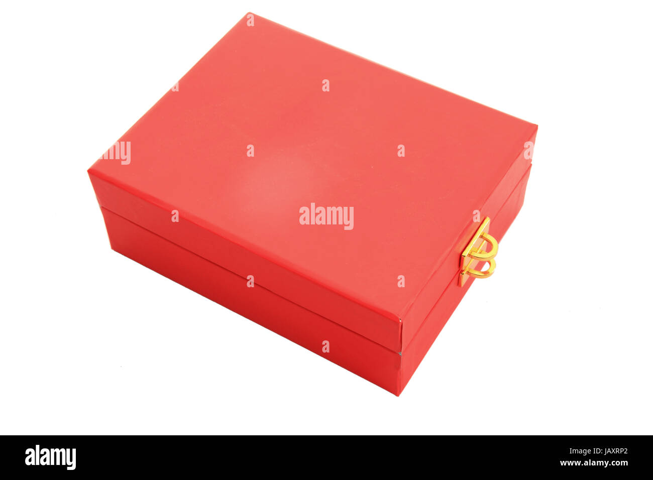 perspective of red box with key lock holder isolated on white Stock ...