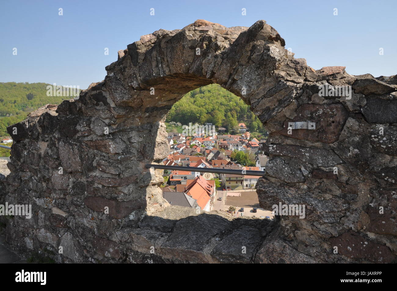 burg, Lindenfels, mauer, burgmauer, fenster, odenwald, hessen, festung ...