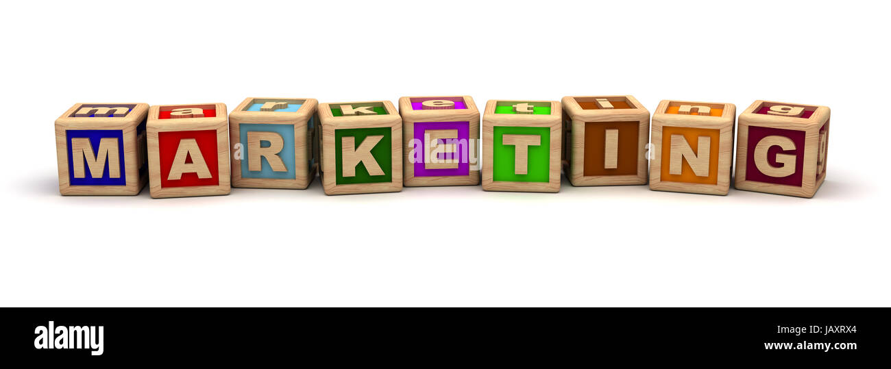 Marketing Play Cubes Stock Photo - Alamy