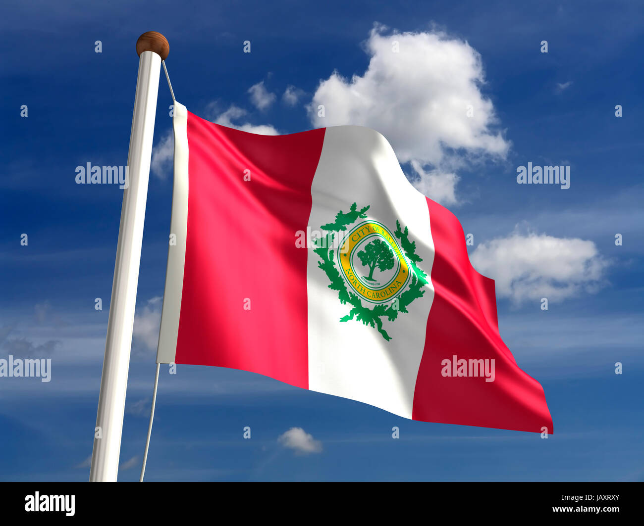 Raleigh City flag (isolated with clipping path Stock Photo - Alamy