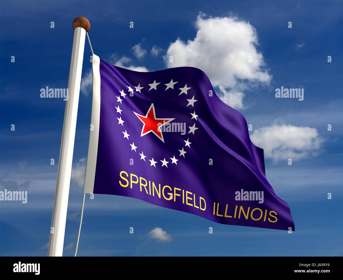 Springfield City flag (isolated with clipping path Stock Photo - Alamy