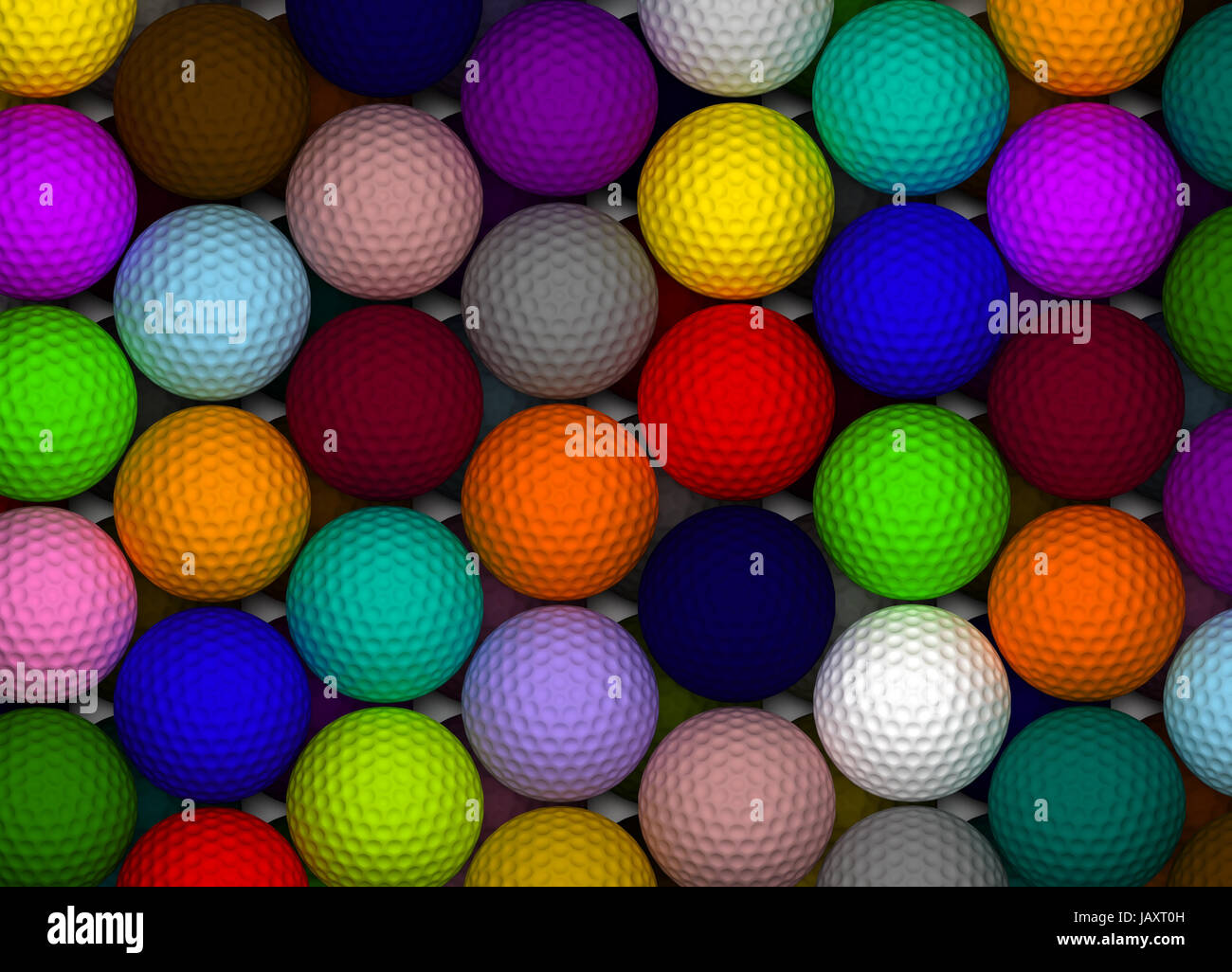 Colorful Golf Balls Stock Photo - Alamy