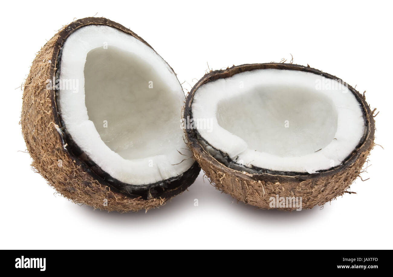 Perfect fresh coconut isolated on white background Stock Photo - Alamy
