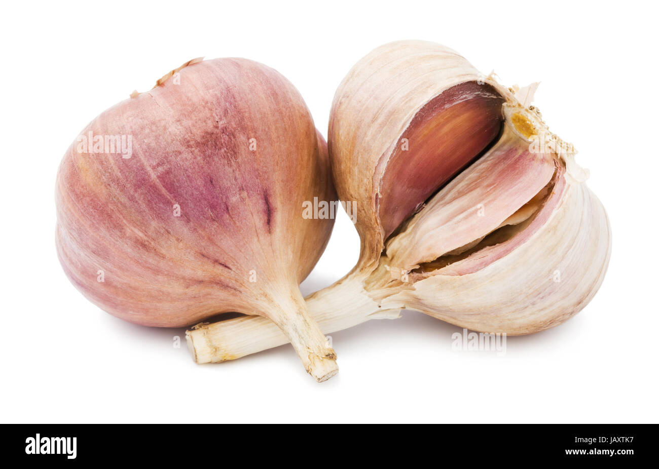Fresh young garlic isolated on white background Stock Photo - Alamy