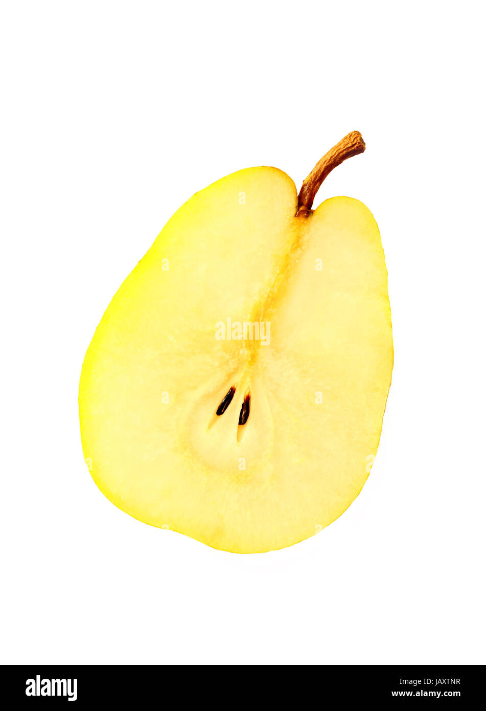 closeup of cut pear isolated on white background Stock Photo - Alamy