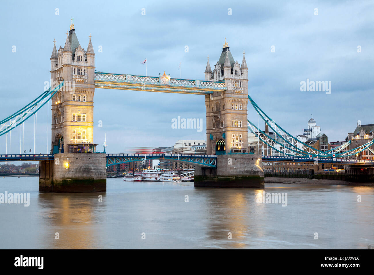 London River Thames and Tower Bridge International Landmark of England ...