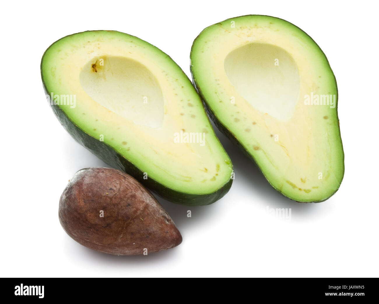 Fresh green avocado isolated on white background Stock Photo - Alamy