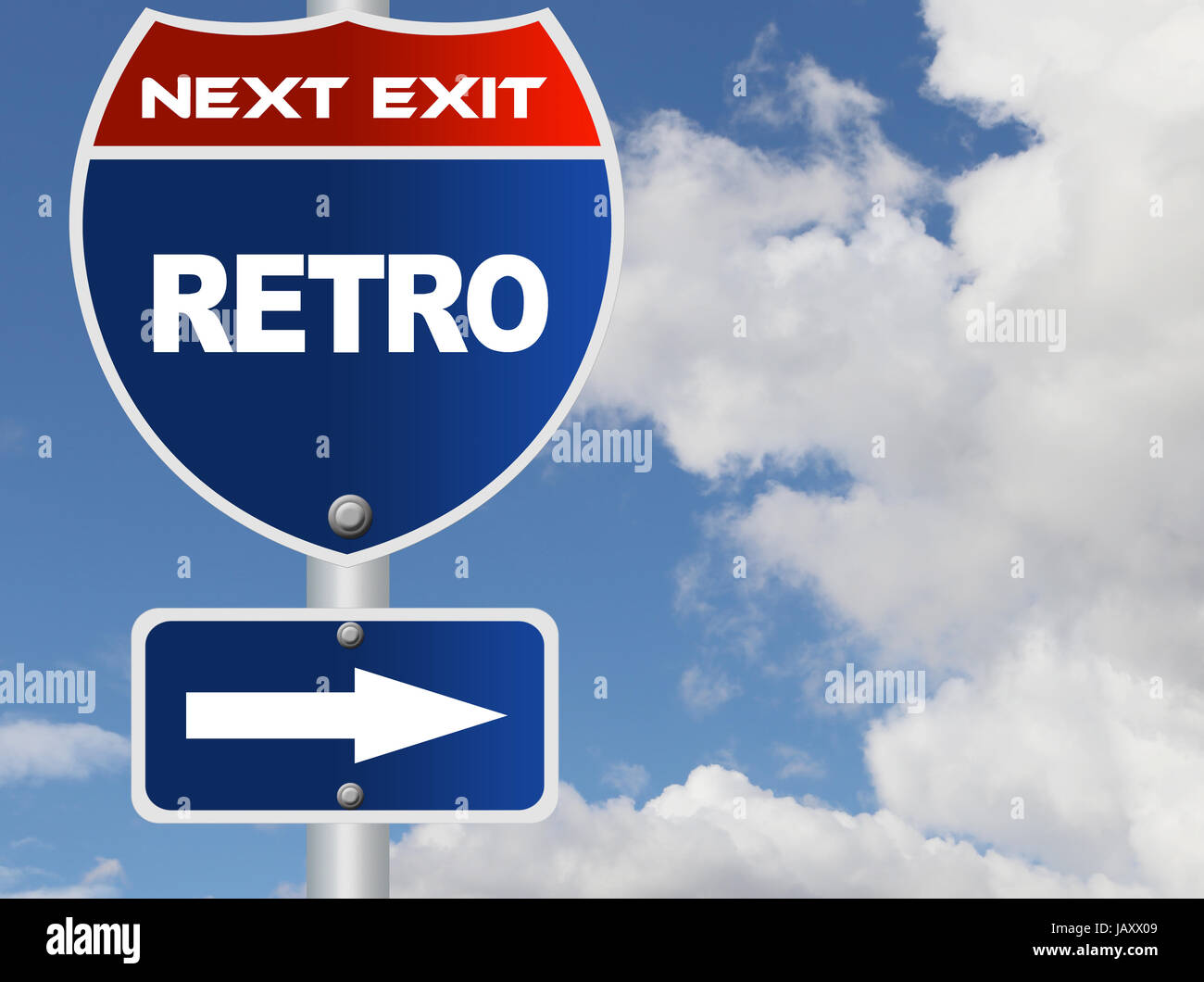 Retro road sign Stock Photo - Alamy