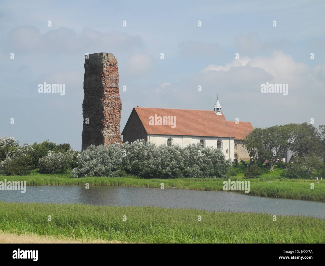 alte kirche,kirche, kirchturm, Pellworm, insel, nordfriesland ...