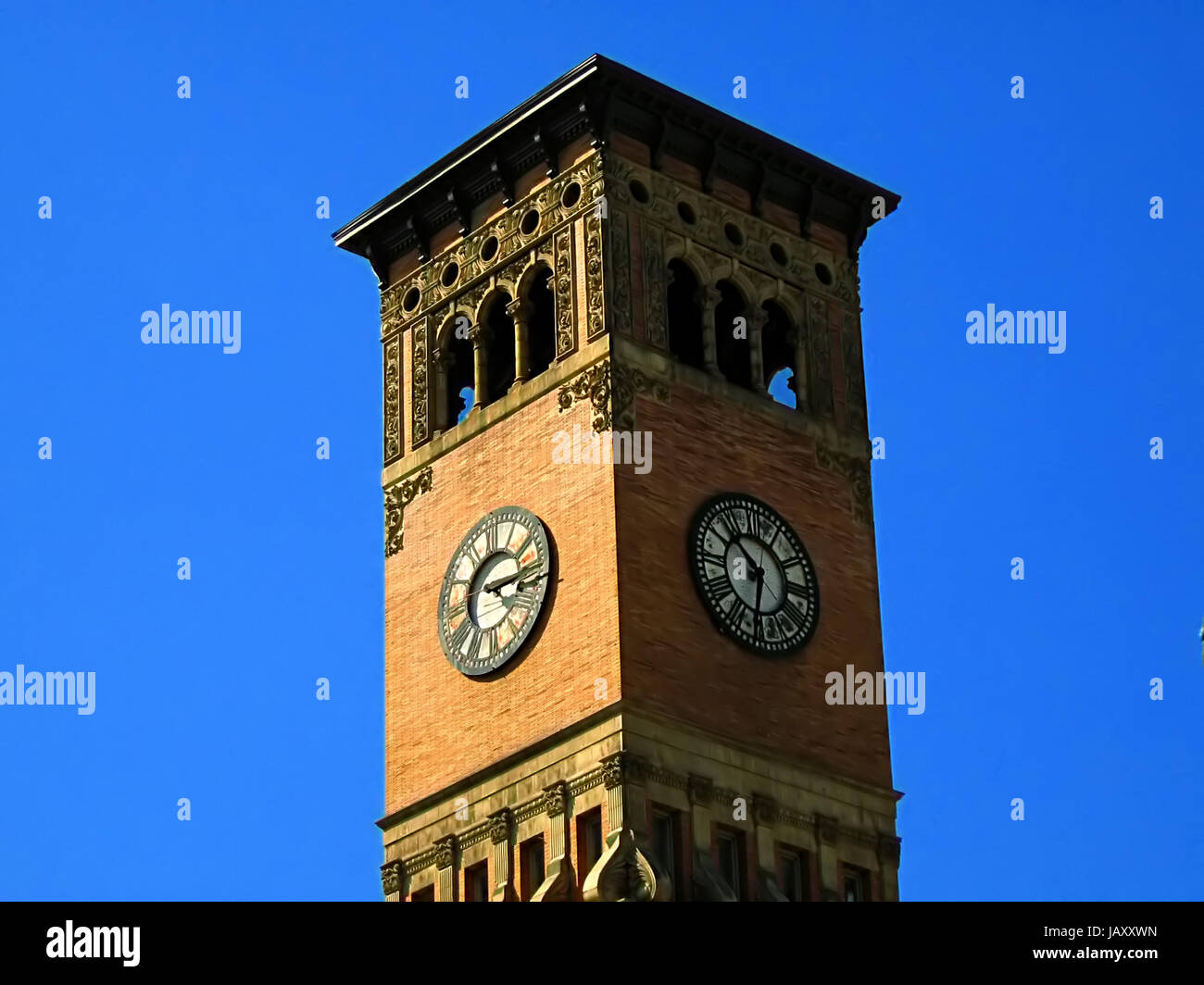 A photograph of a clock tower on a government building detailing its ...