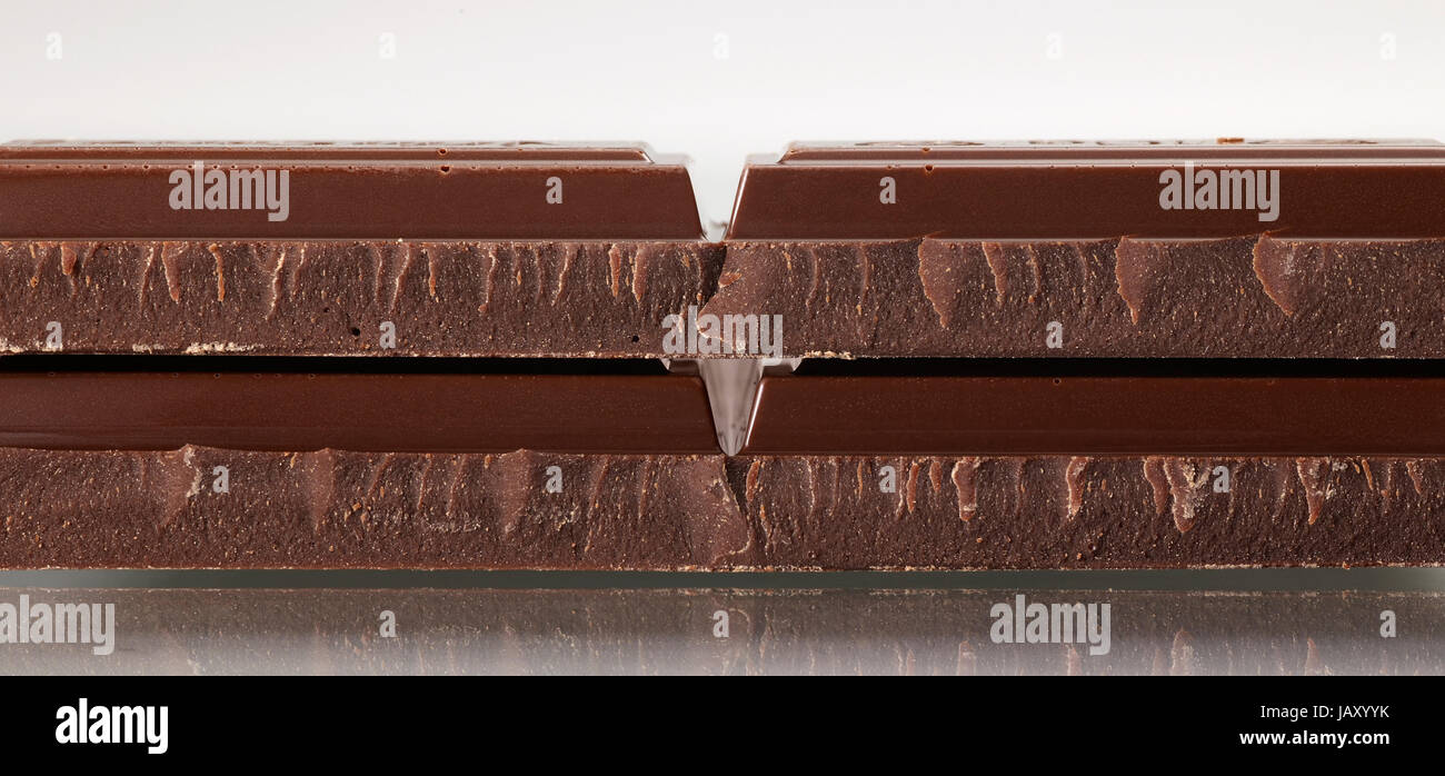 low angle shot of a chocolate bar in light reflective back Stock Photo ...