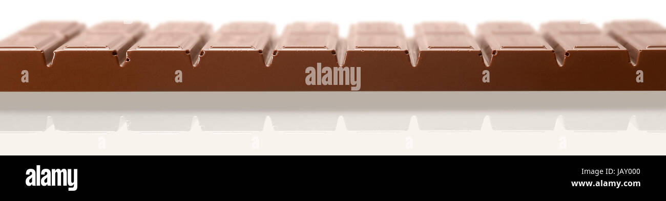 low angle shot of a chocolate bar in light reflective back Stock Photo ...