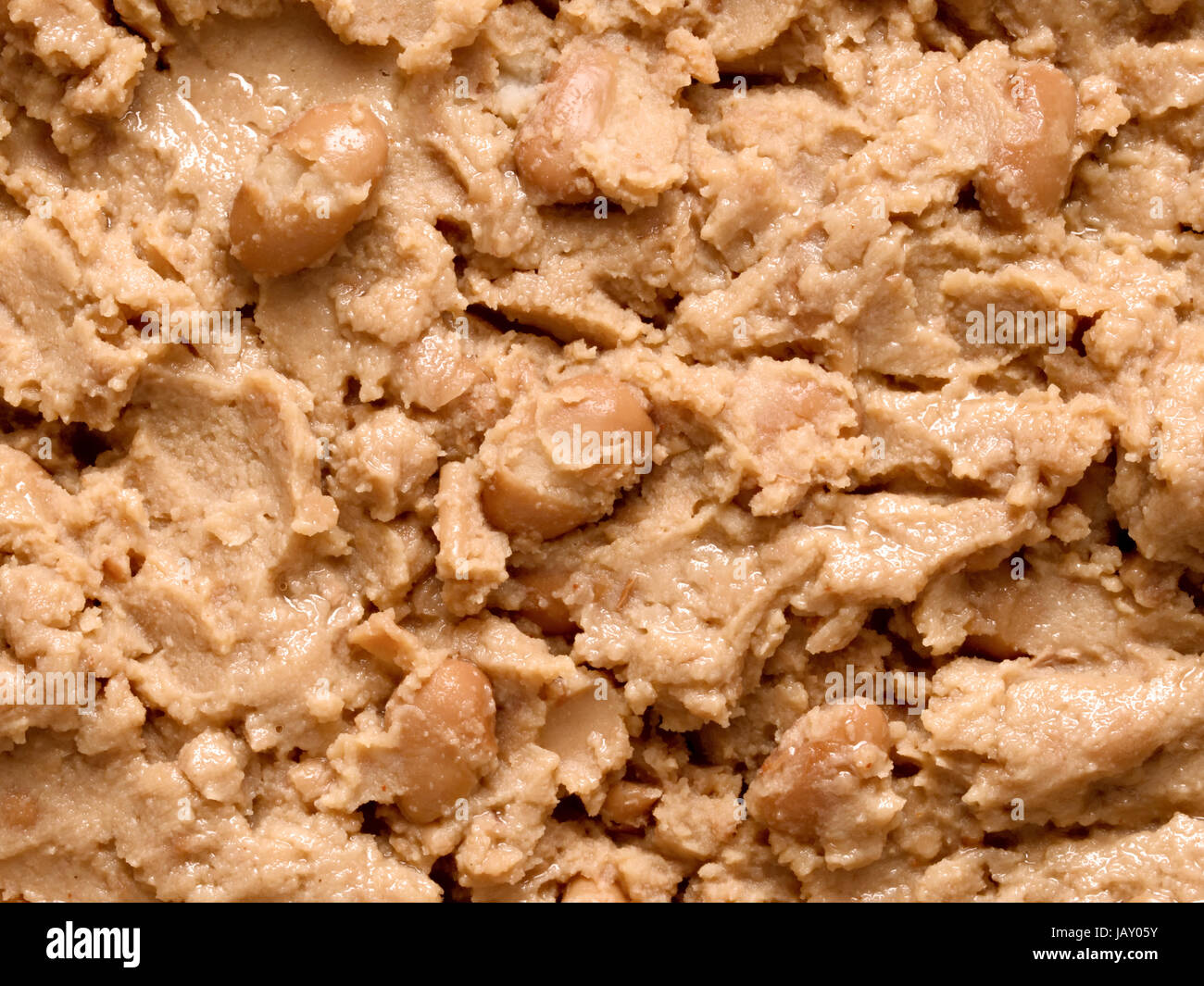 close up of refried beans food background Stock Photo - Alamy