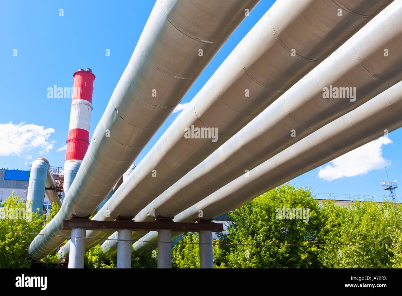 Industrial tubes of Power Station Cooling Towers Stock Photo - Alamy