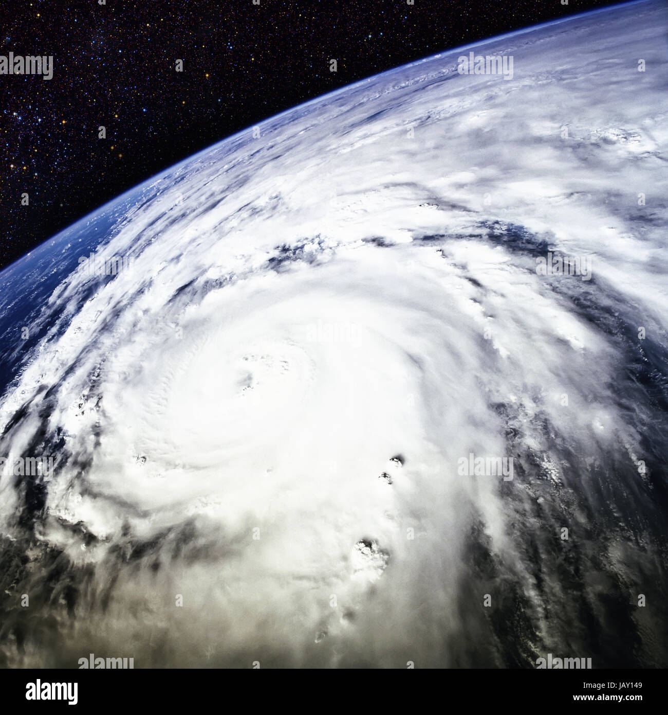 Typhoon over planet Earth - satellite photo. Elements of this image ...