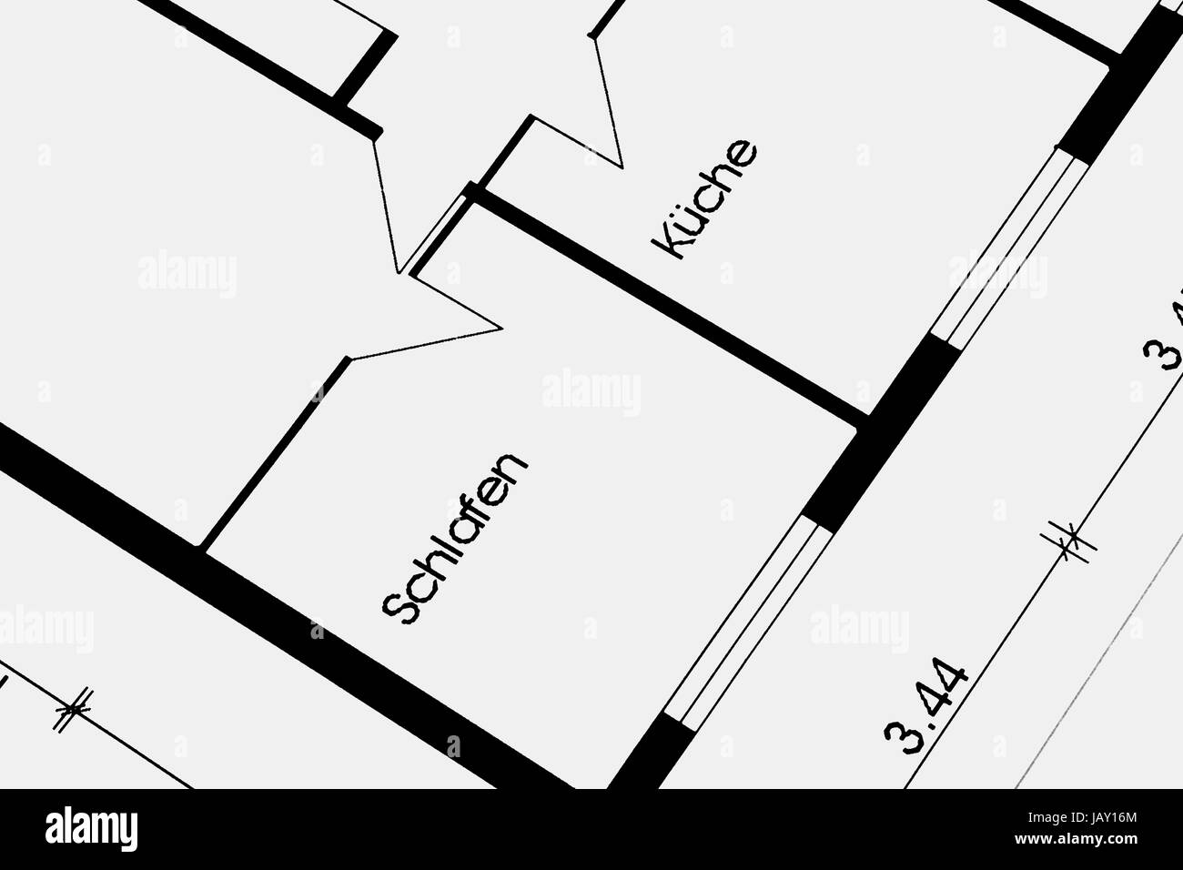 Floor plan flat Black and White Stock Photos & Images - Alamy