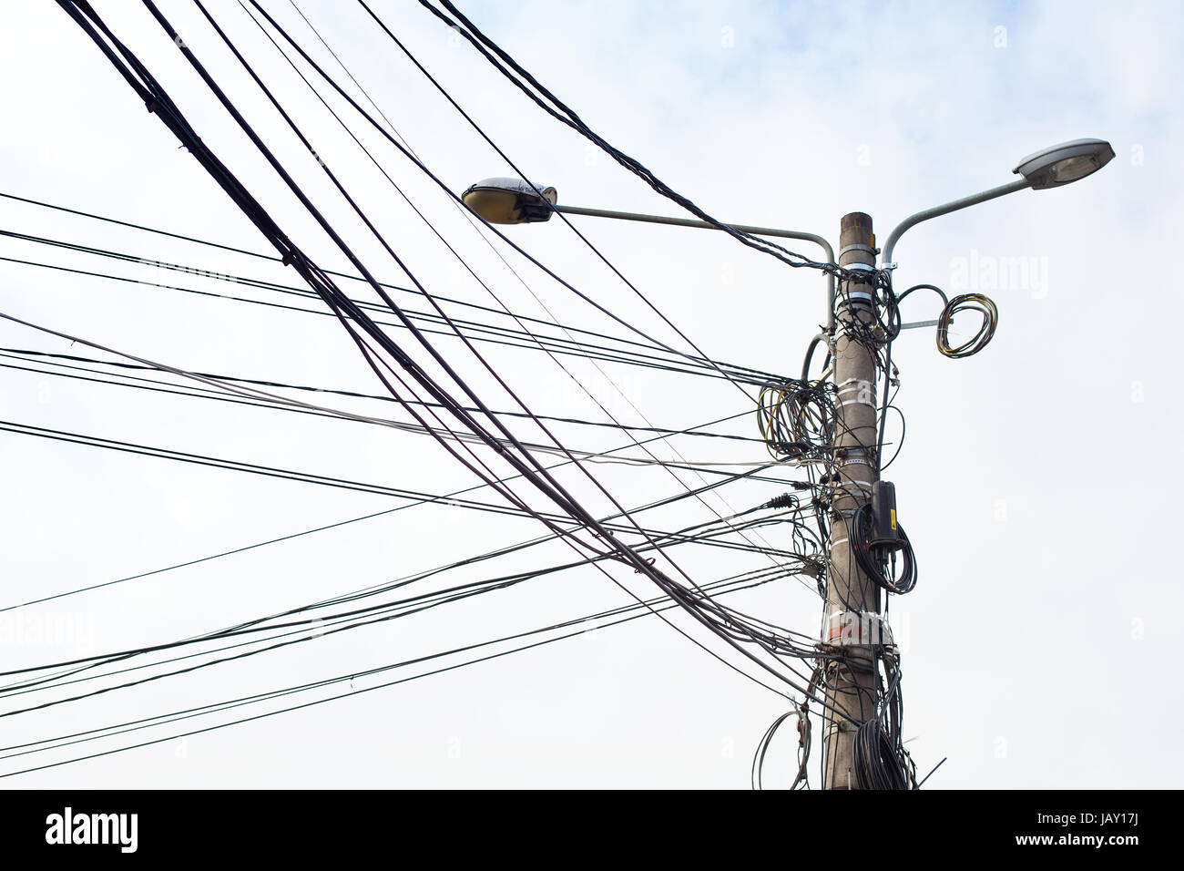 Picture of an electricity pylon ooutdoor Stock Photo - Alamy