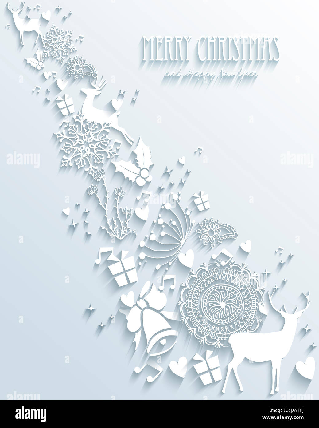 Trendy Christmas splash elements 3D white background. EPS10 vector file ...