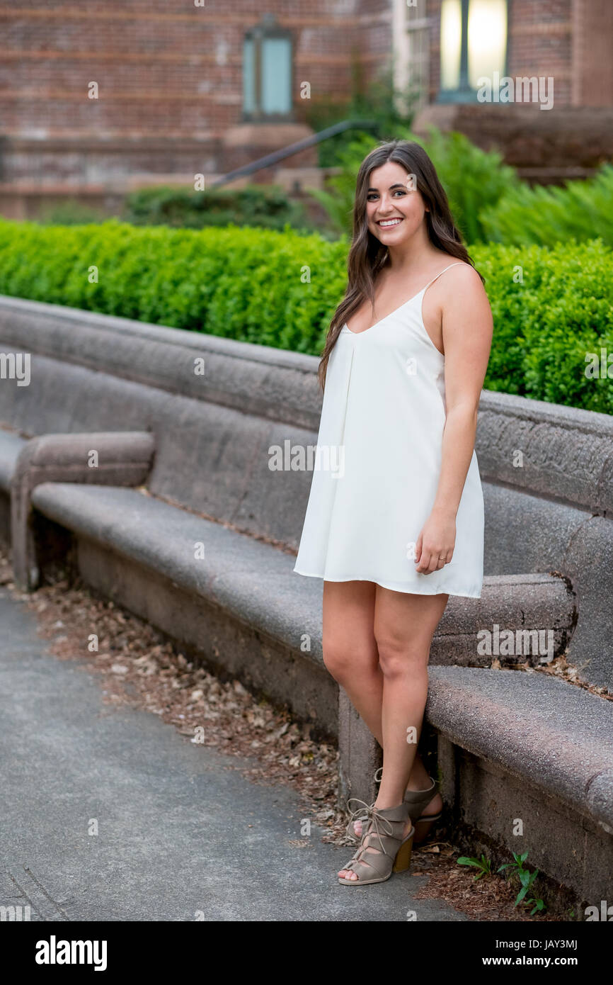 University student lifestyle portrait outdoors with natural light Stock ...
