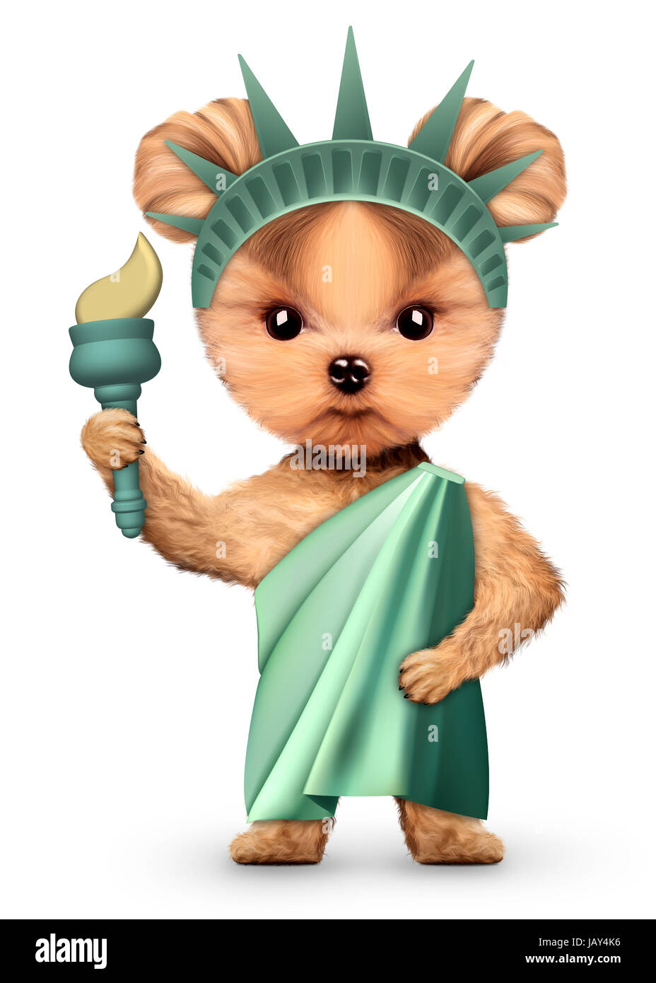 Stylized Statue of Liberty, Concept of Independence Day. Realistic 3D ...