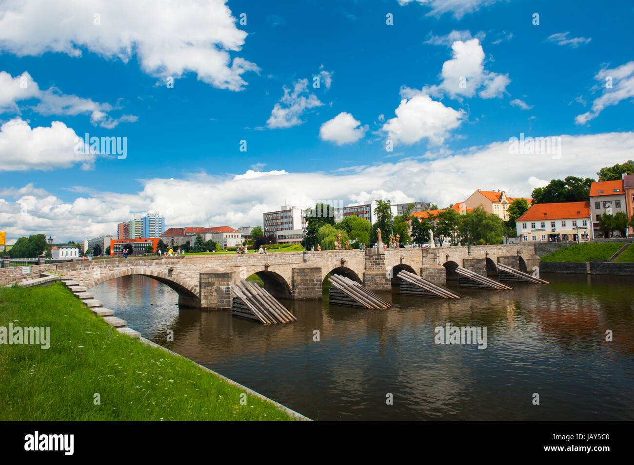 Stone Bridge in Pisek (Deer Bridge), the oldest gothic stone bridge in ...