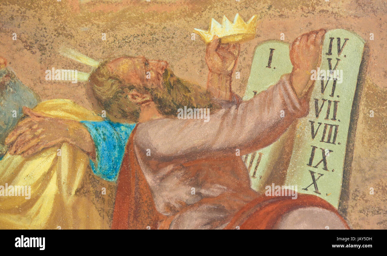 Moses ten commandments painting hi-res stock photography and images - Alamy