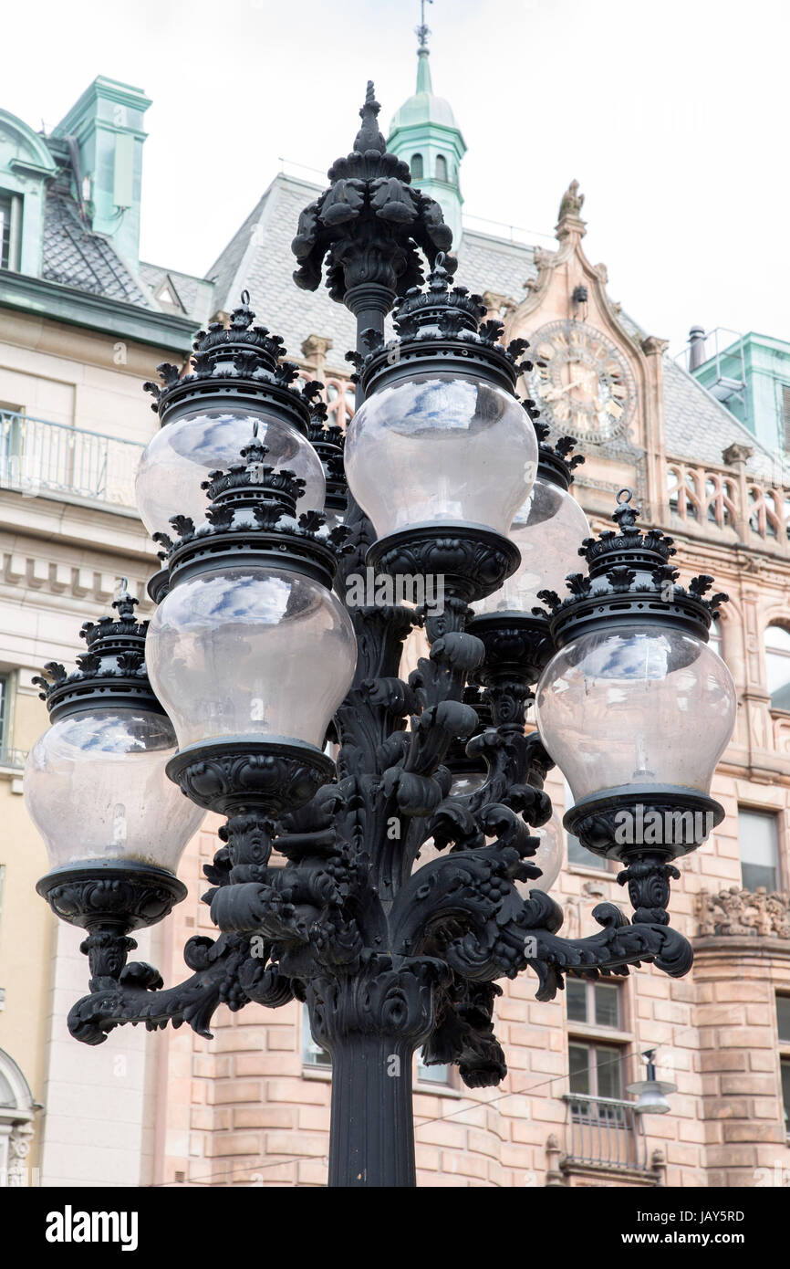 Lamppost outside Opera House, Stockholm; Sweden Stock Photo - Alamy