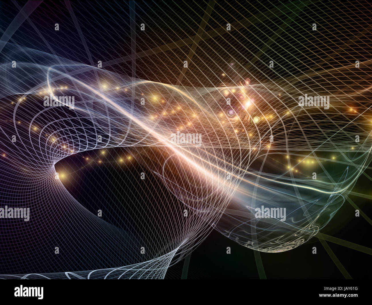 Fractal Realms series. Composition of fractal elements, grids and ...