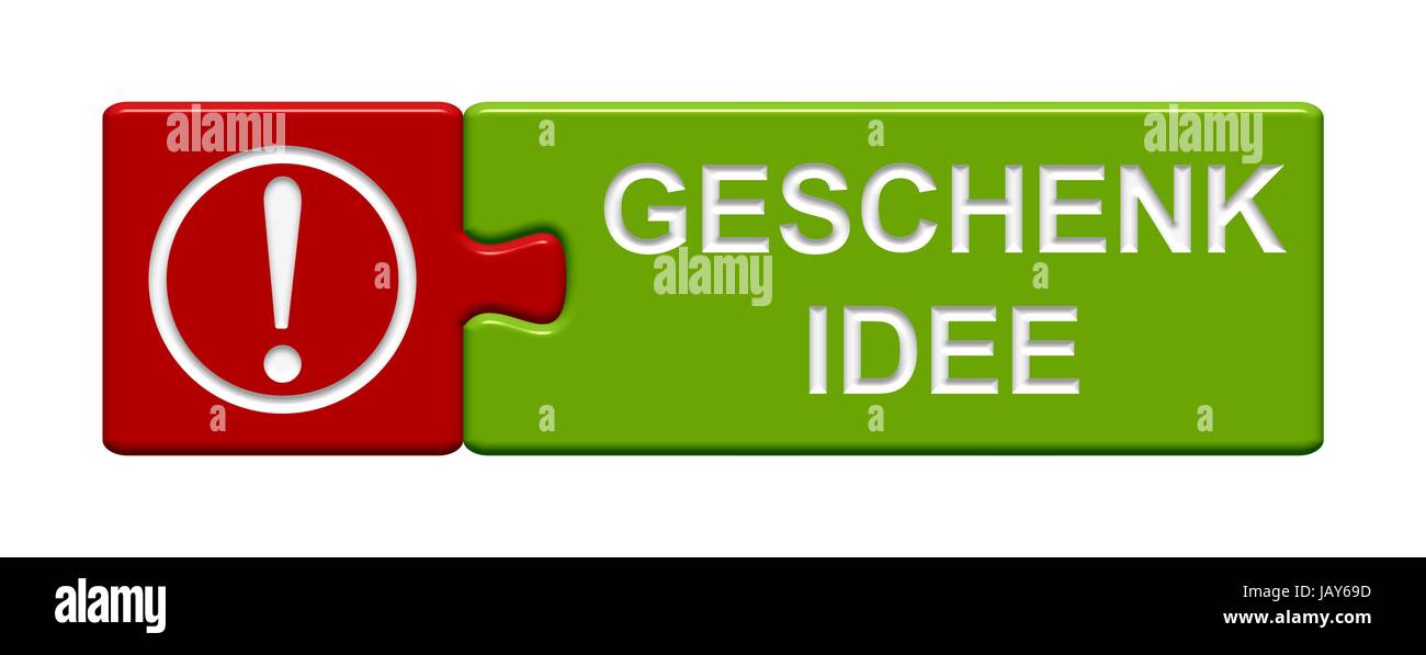 puzzle button: gift idea Stock Photo - Alamy