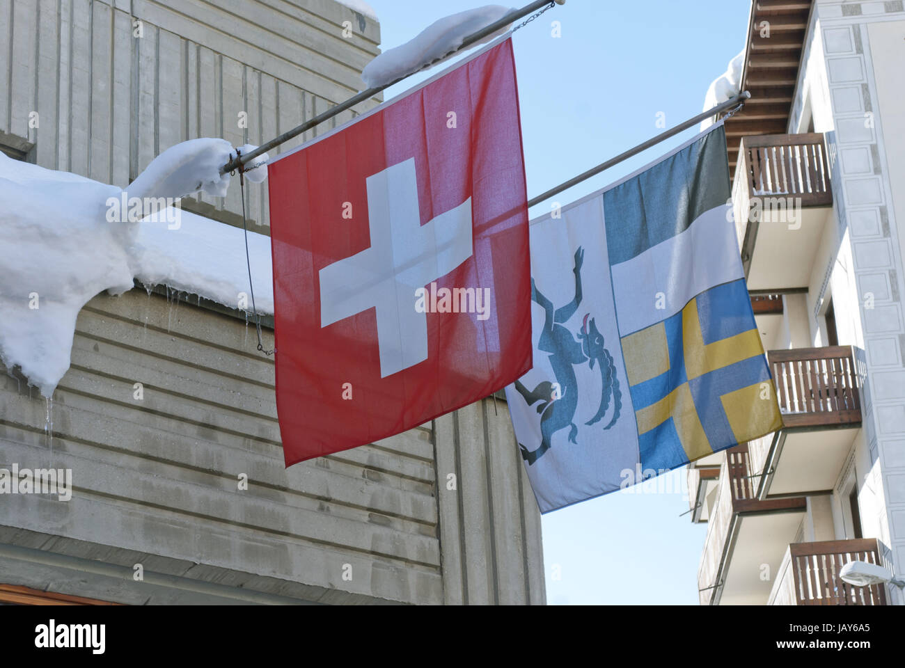 Grisons canton flag hi-res stock photography and images - Alamy