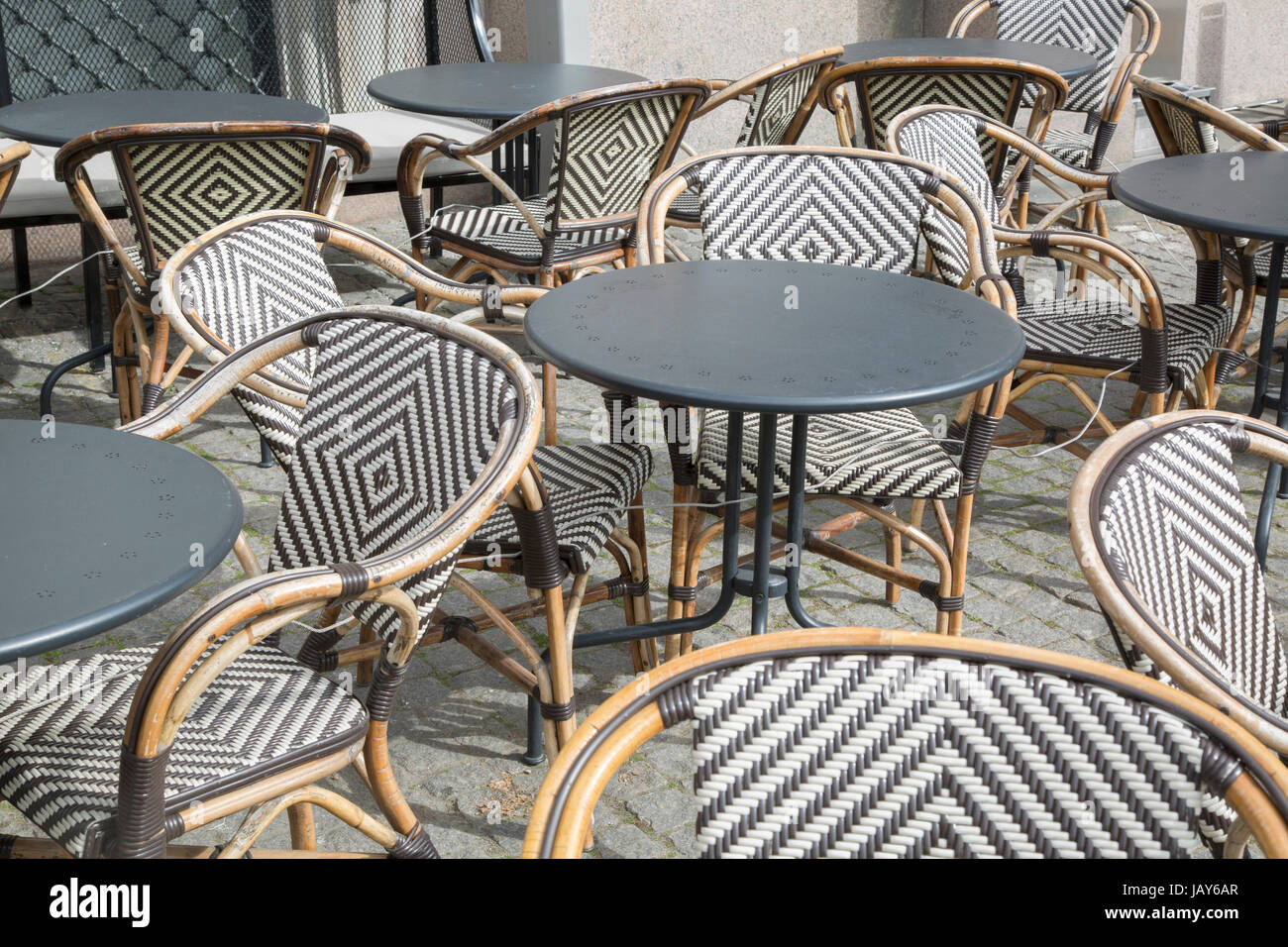 Cafe Table and Chairs, Stockholm; Sweden Stock Photo - Alamy
