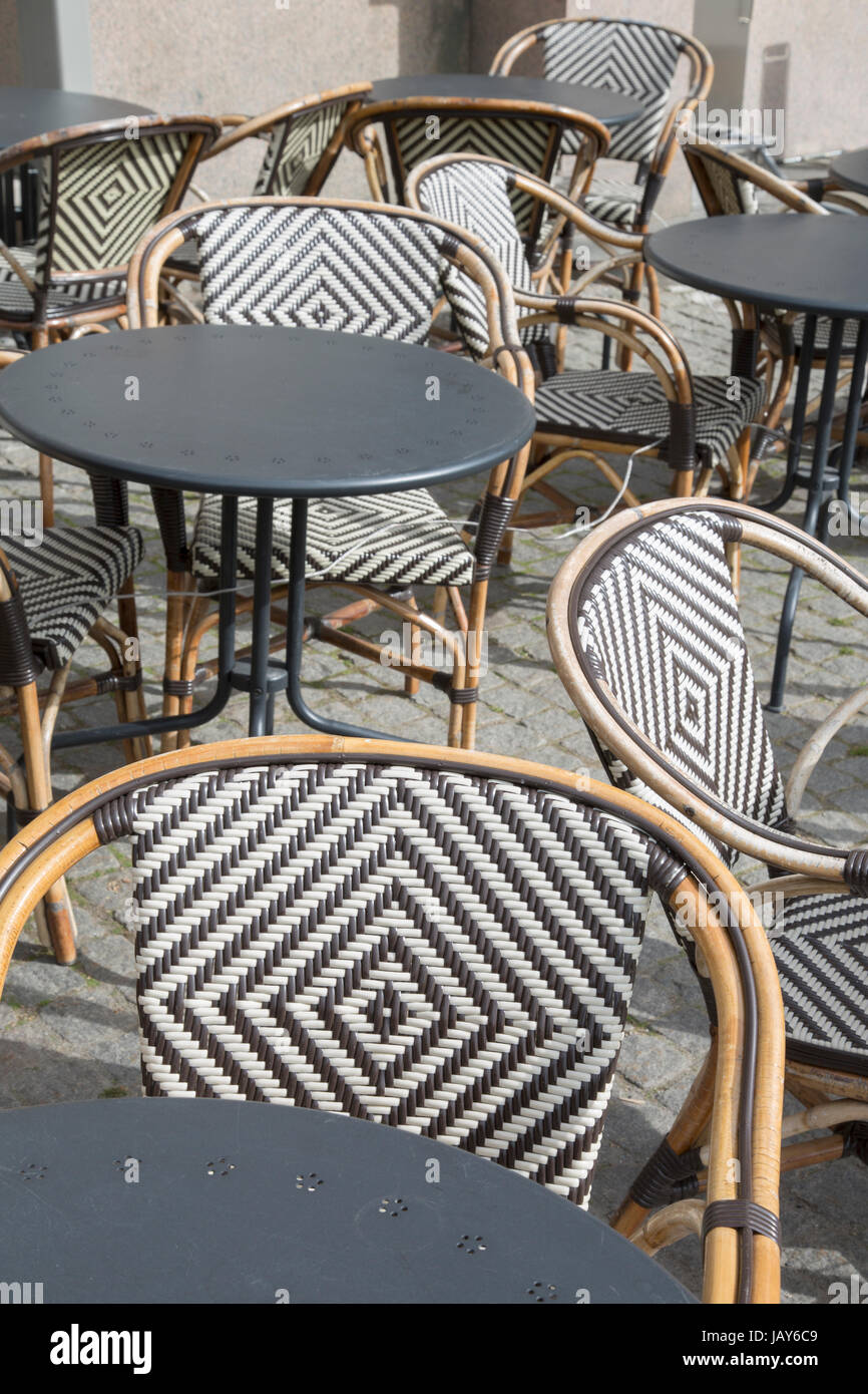 Cafe Tables and Chairs, Stockholm; Sweden Stock Photo - Alamy