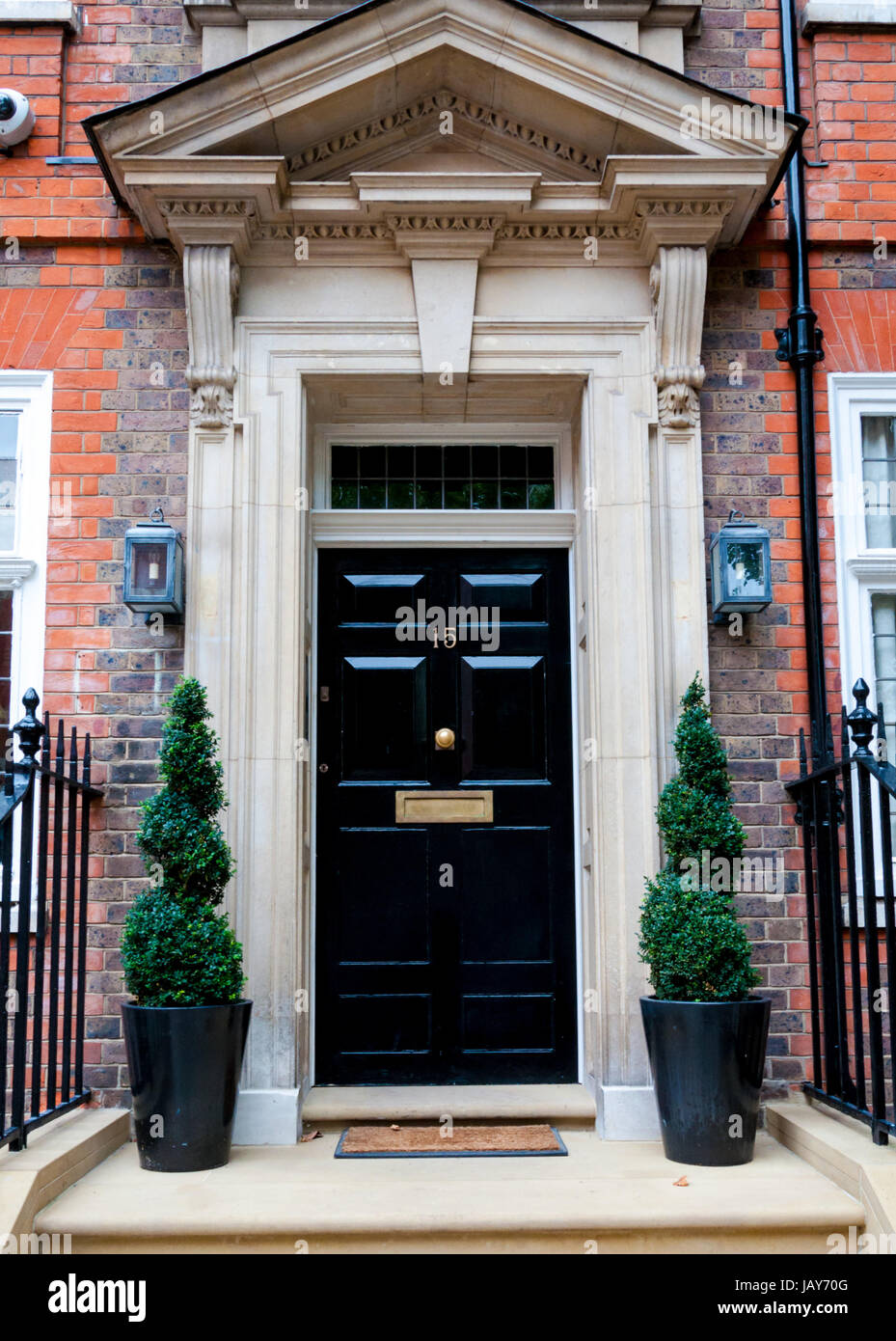 Traditional English victorian front door Stock Photo - Alamy
