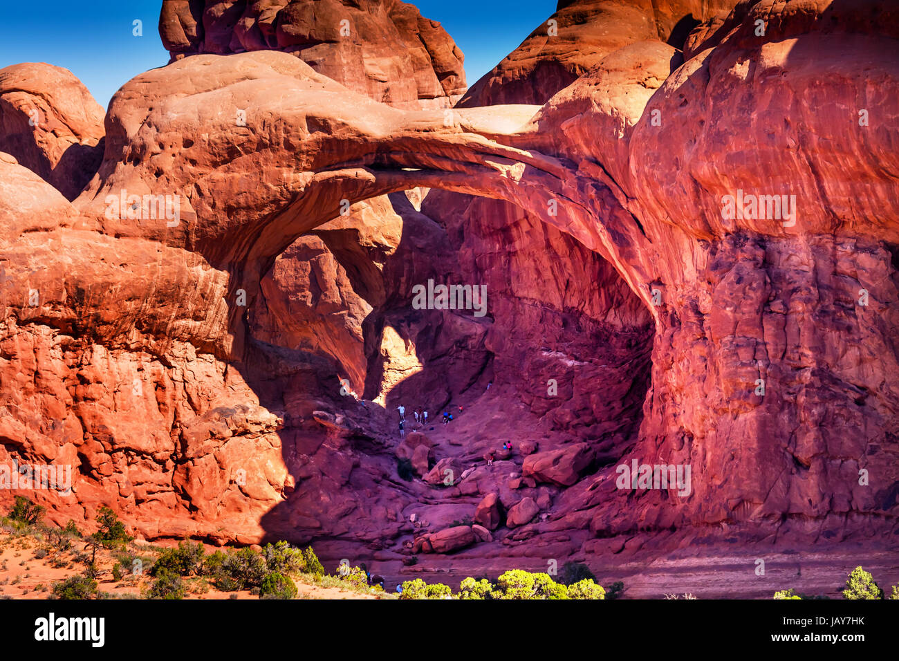 Double Arch Windows Section Arches National Park Moab Utah USA ...
