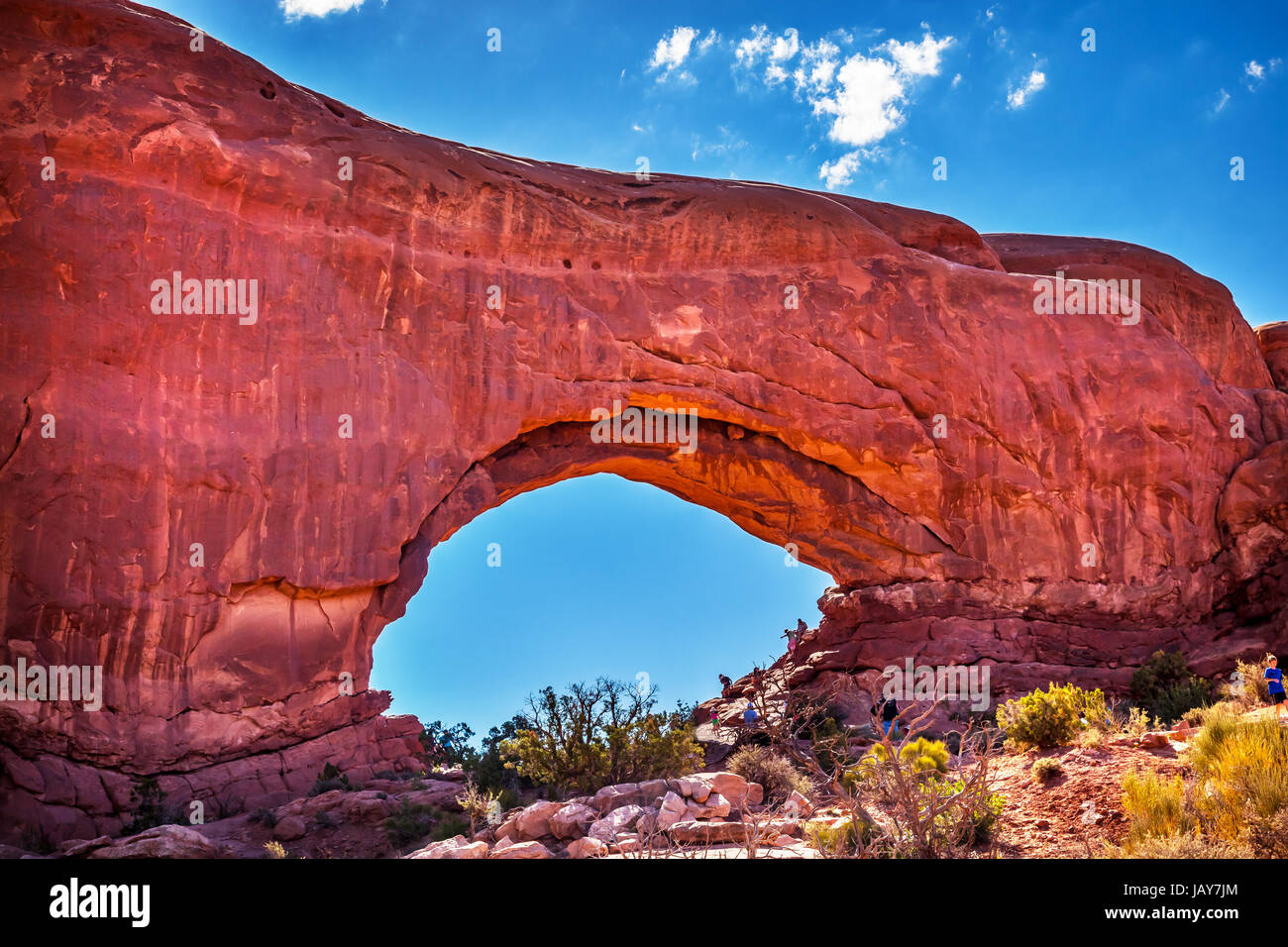 North Window Arch Windows Section Arches National Park Moab Utah USA ...