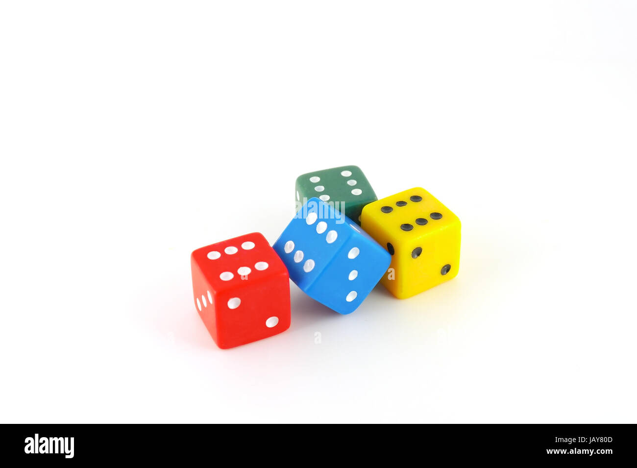 Two dice blue red Cut Out Stock Images & Pictures - Alamy