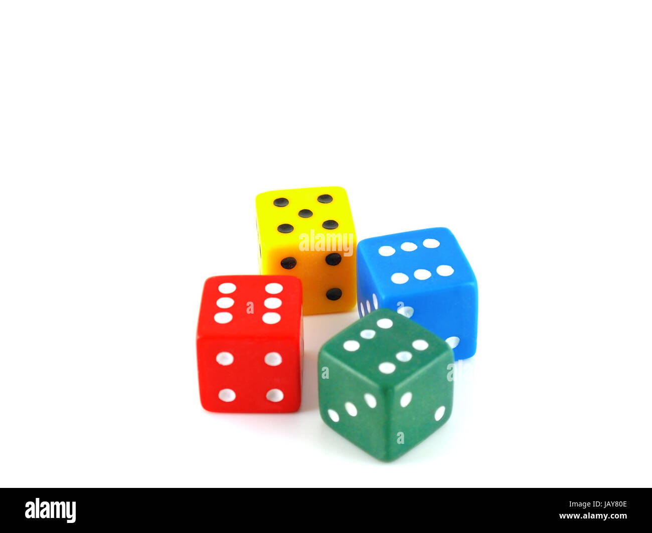 Two dice blue red Cut Out Stock Images & Pictures - Alamy